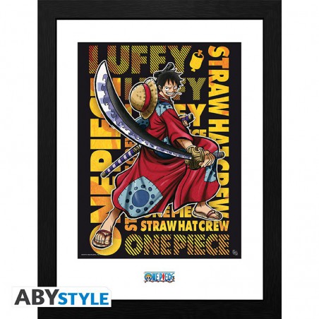 ONE PIECE- Poster com Moldura 'Luffy in Wano Artwork'