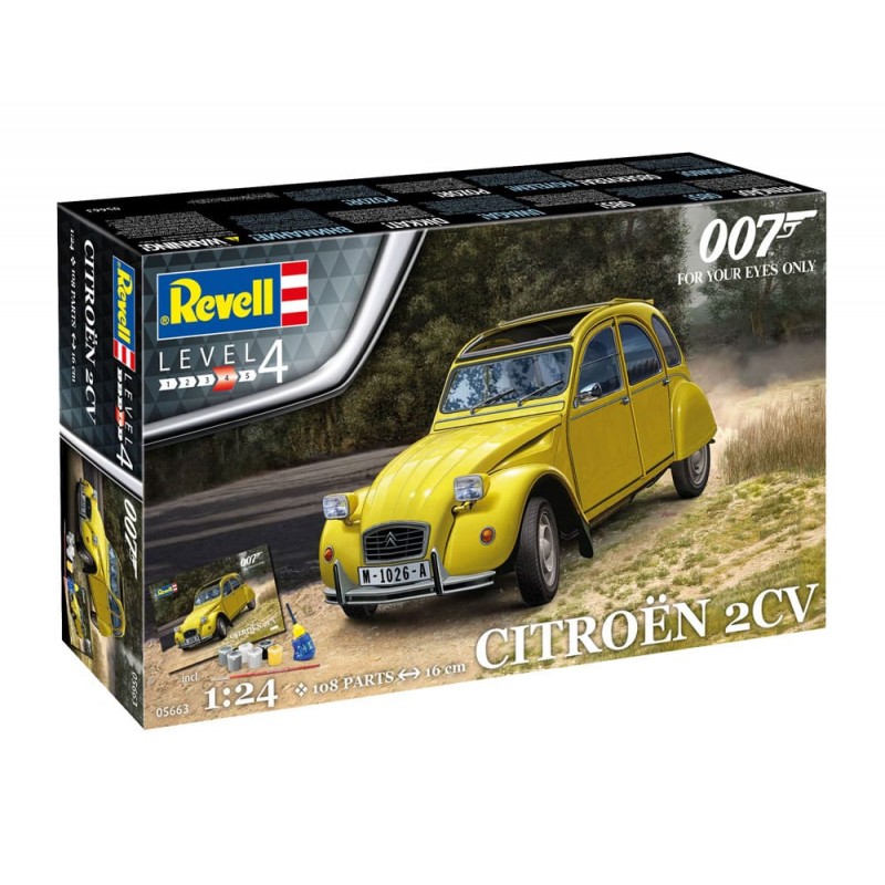 Revell: James Bond Model Kit Gift Set 1/24 Citroen 2 CV (For Your Eyes ...