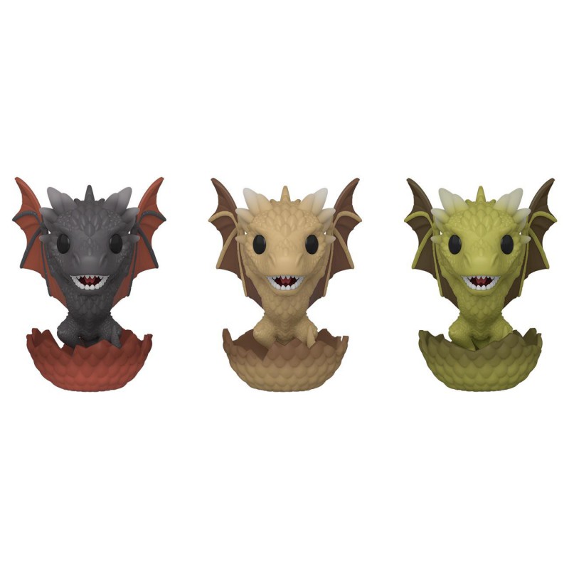 POP TV: GOT - 3PK Dragon Egg ECCC - Drogon, Viserion ,& Rhaegal ...