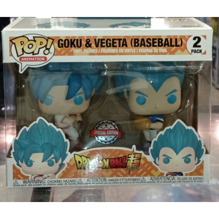 Funko POP! Animation: DBS– Goku & Vegeta (Baseball) 2PK - Exclusivo
